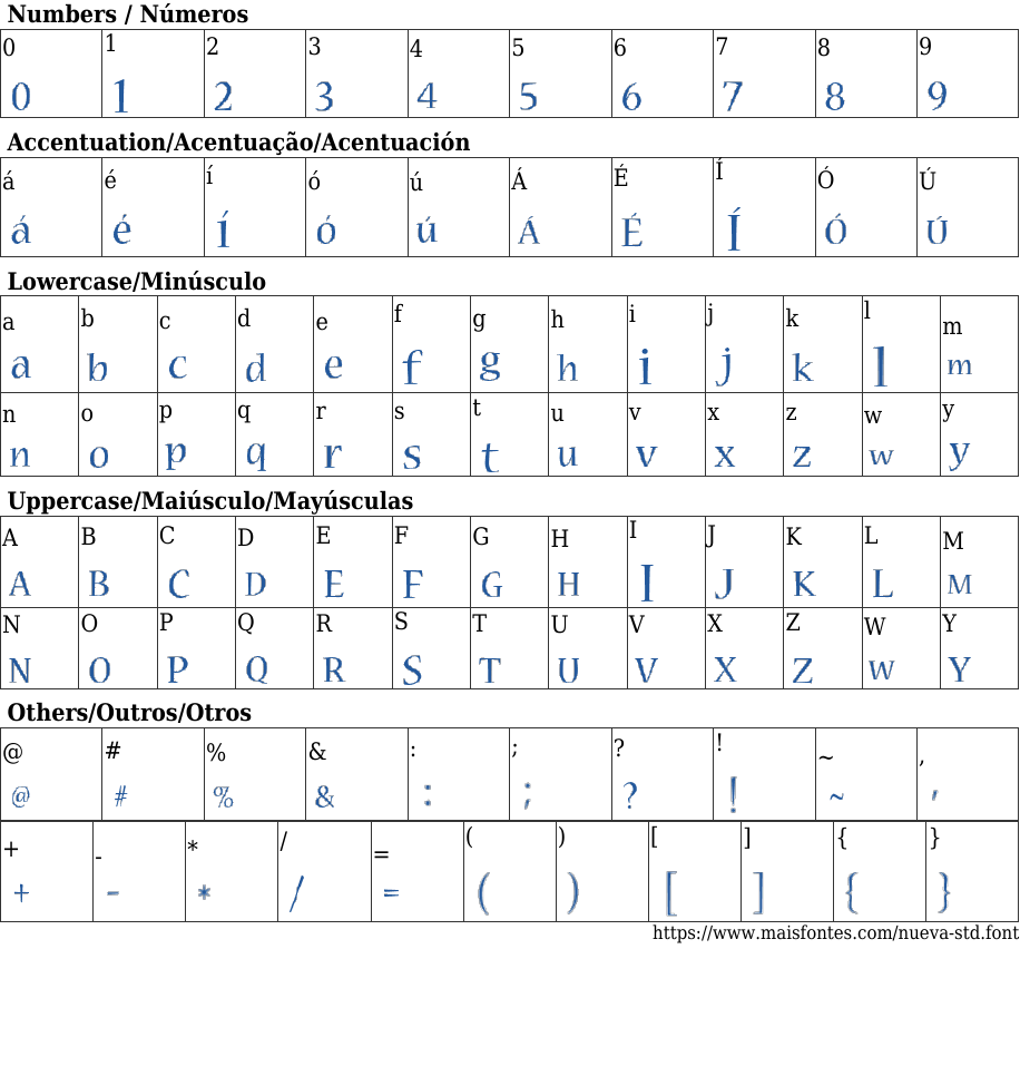 Nueva Std: Free Font Download | MaisFontes