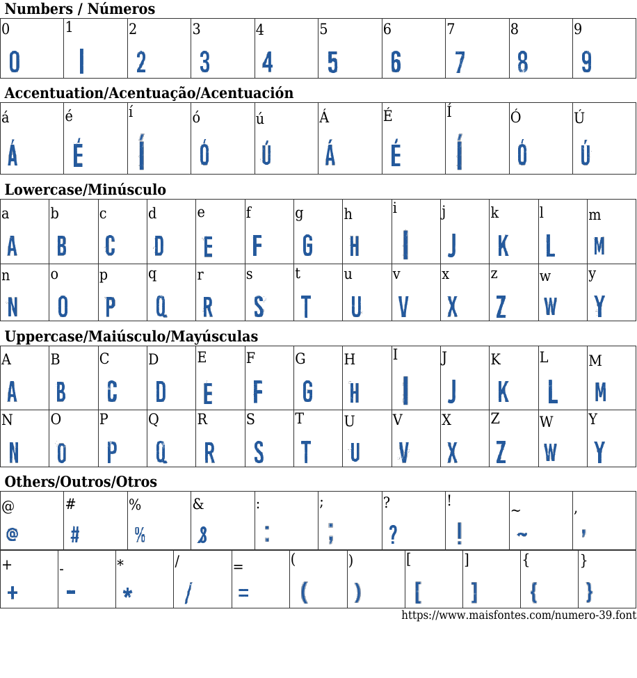 Numero 39: Free Font Download | MaisFontes