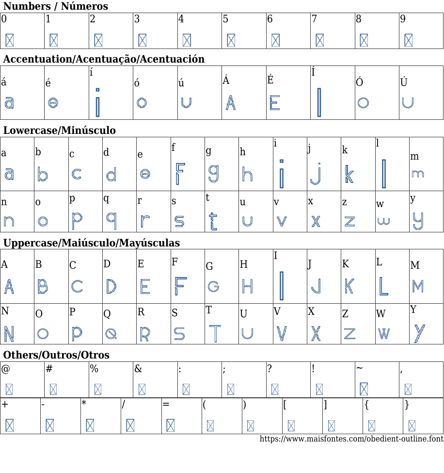 Obedient Outline: Free Font Download | MaisFontes