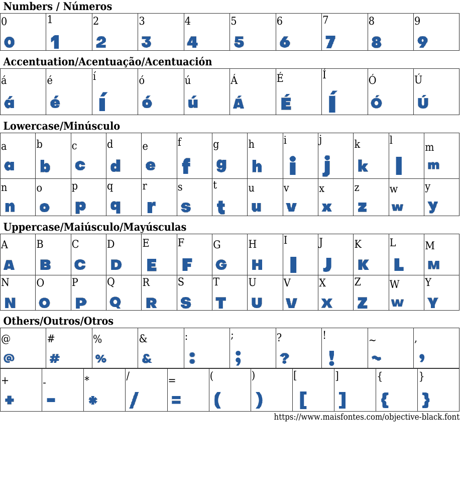 Objective Black: Free Font Download | MaisFontes