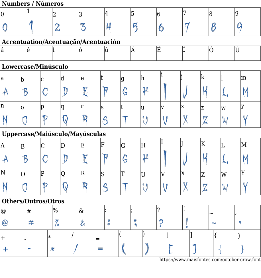 October Crow: Free Font Download | MaisFontes