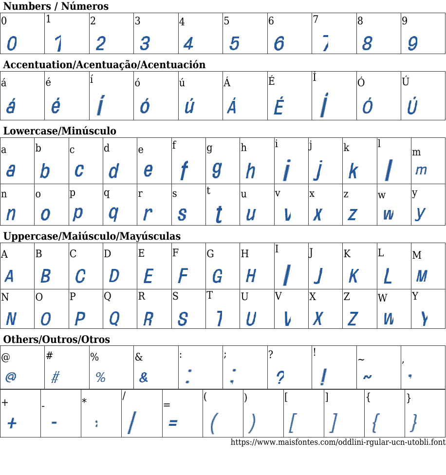 Oddlini UltraCondensed UltraOblique: Free Font Download | MaisFontes