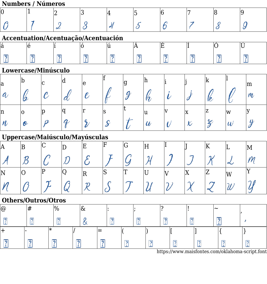 Oklahoma Script font download | MaisFontes.com