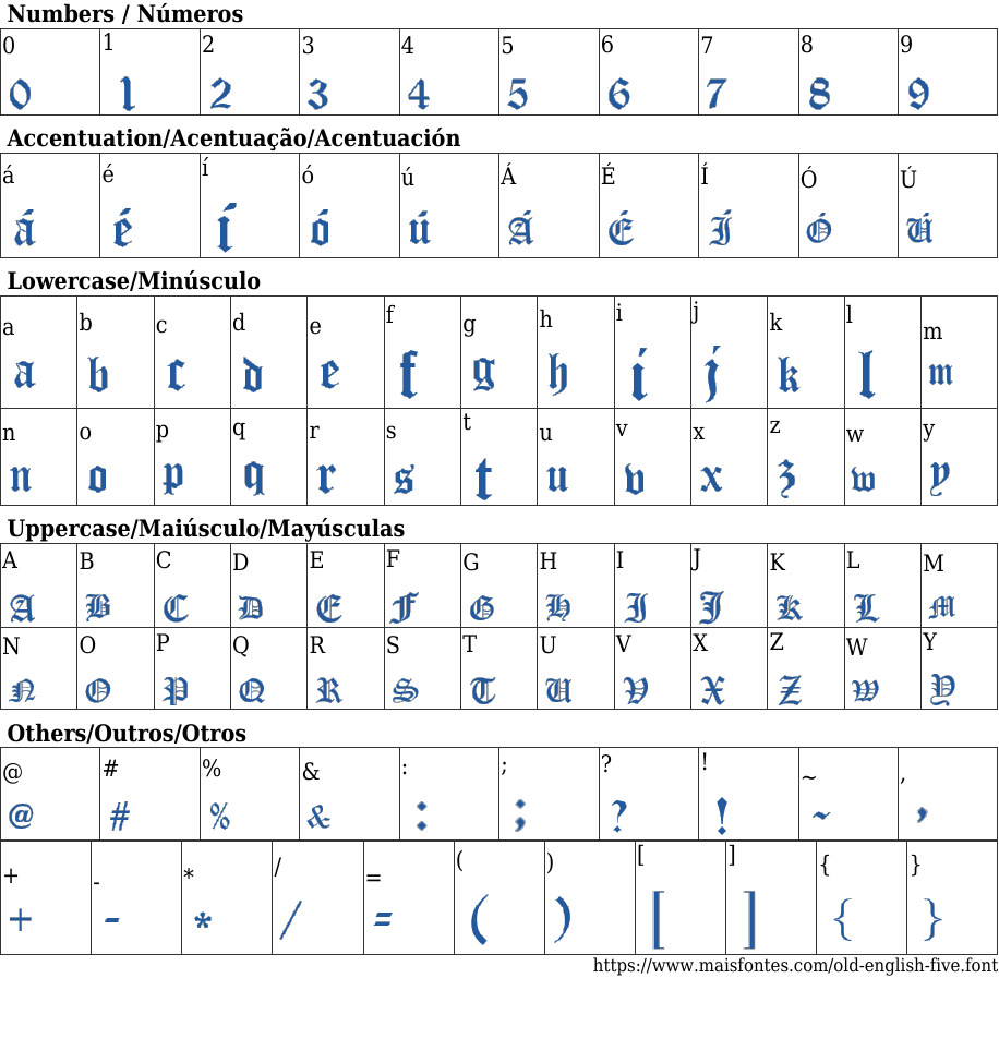Old English Five: Free Font Download | MaisFontes