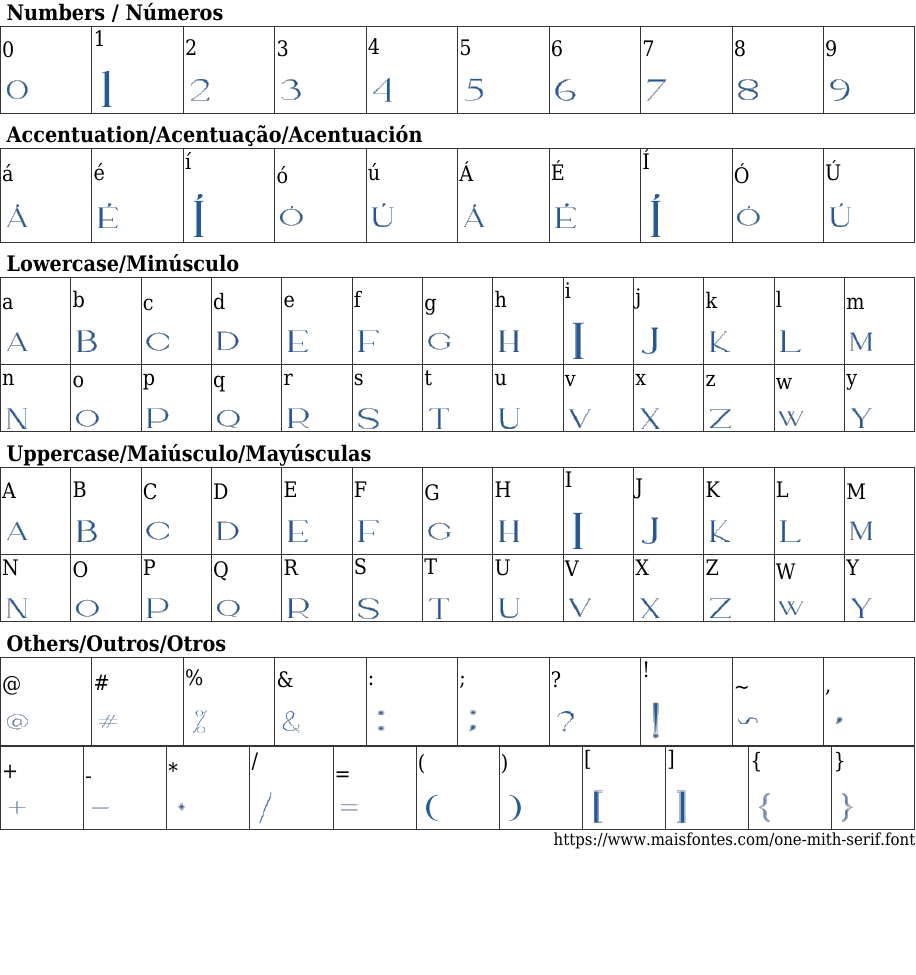 One Mith Serif: Download Free Font | MaisFontes