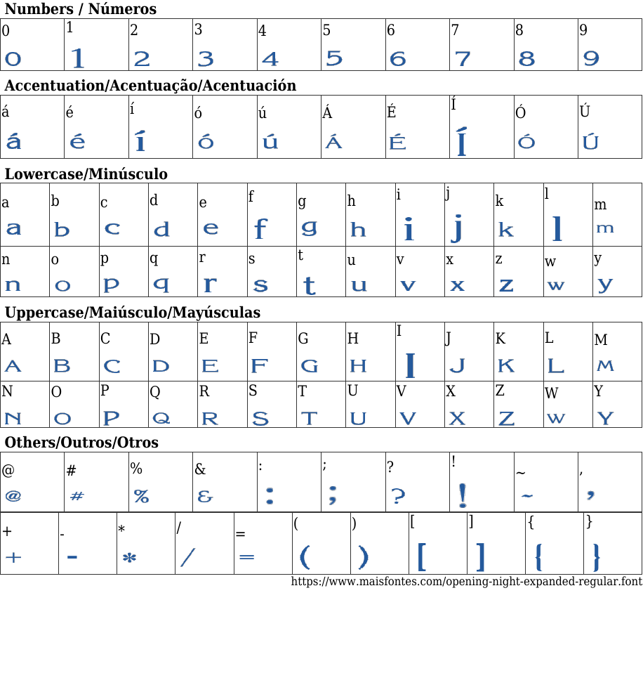 Opening Night Expanded Regular: Free Font Download | MaisFontes