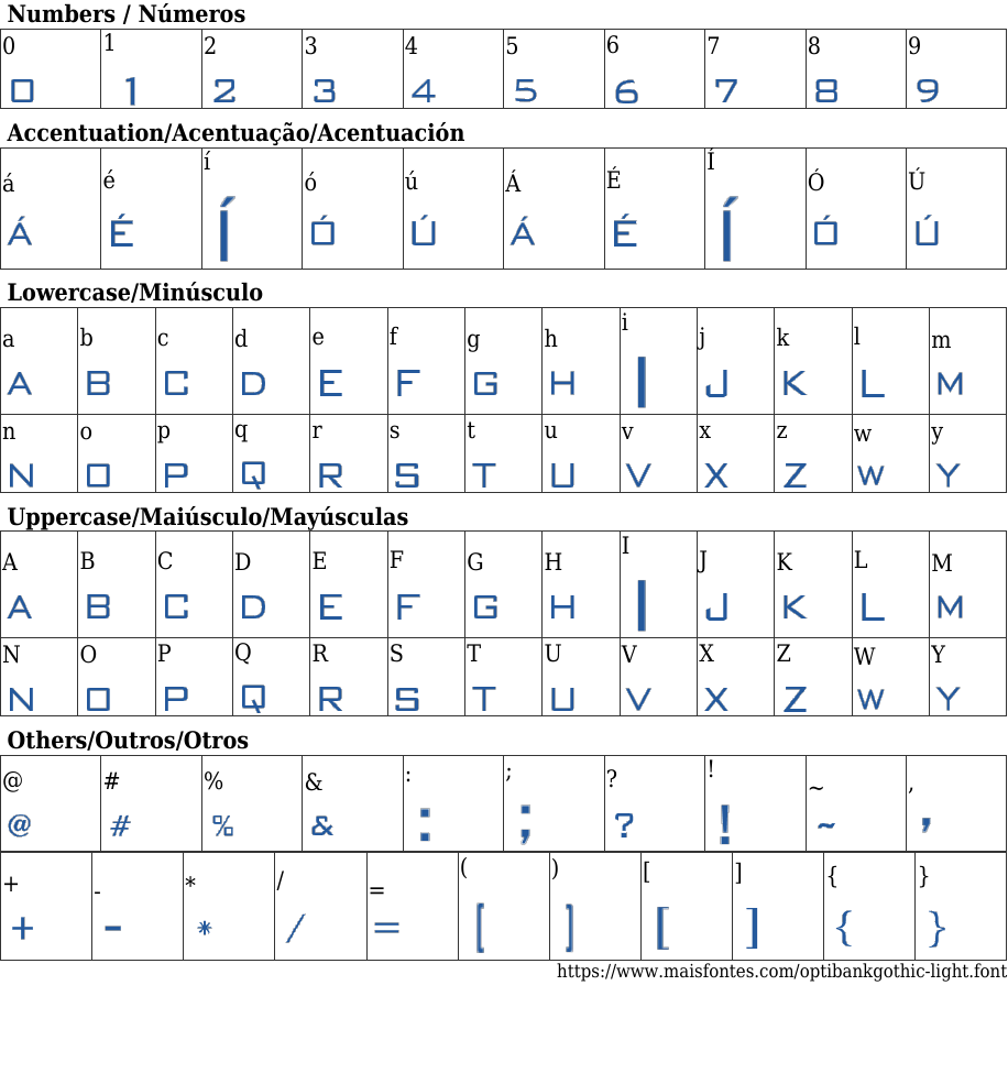 OPTI Bank Gothic Light: Free Font Download | MaisFontes