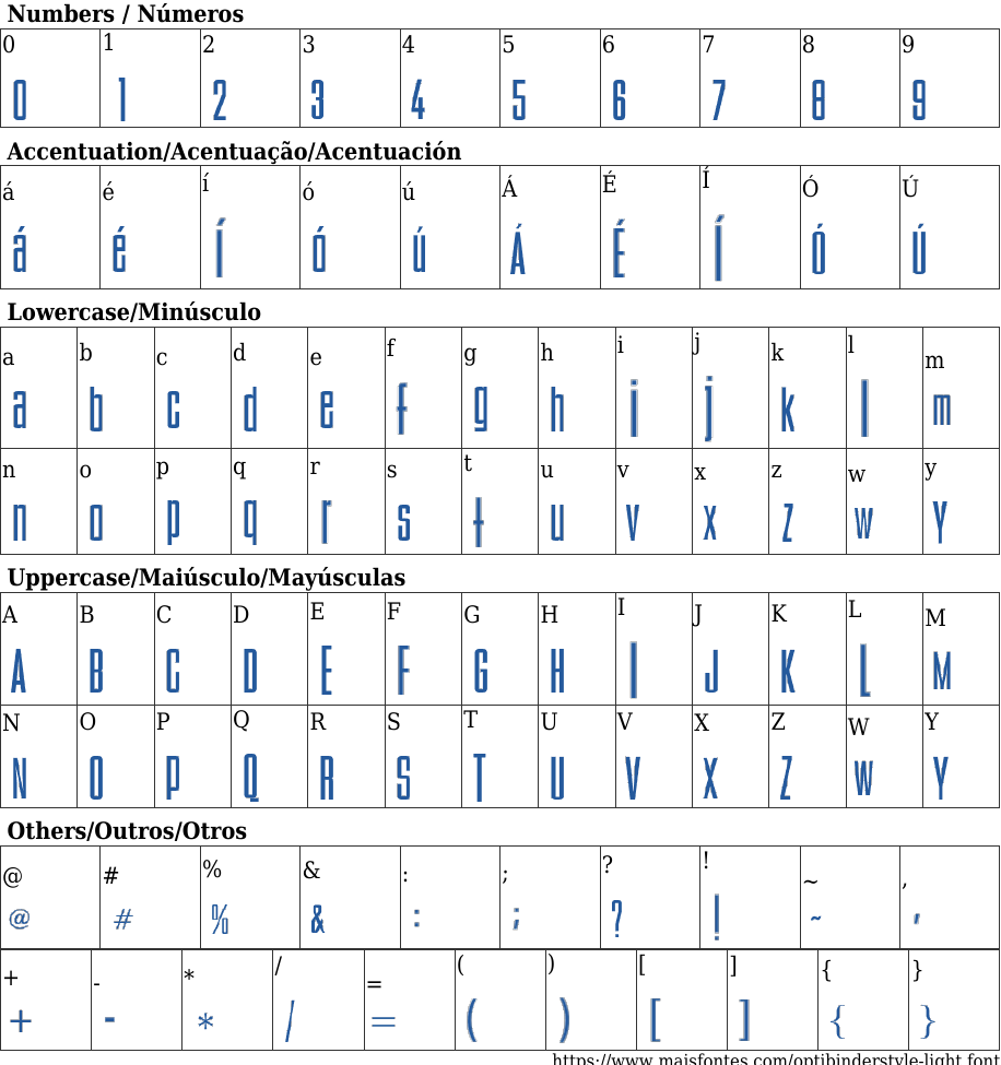 OPTI Binder Style Light: Free Font Download | MaisFontes