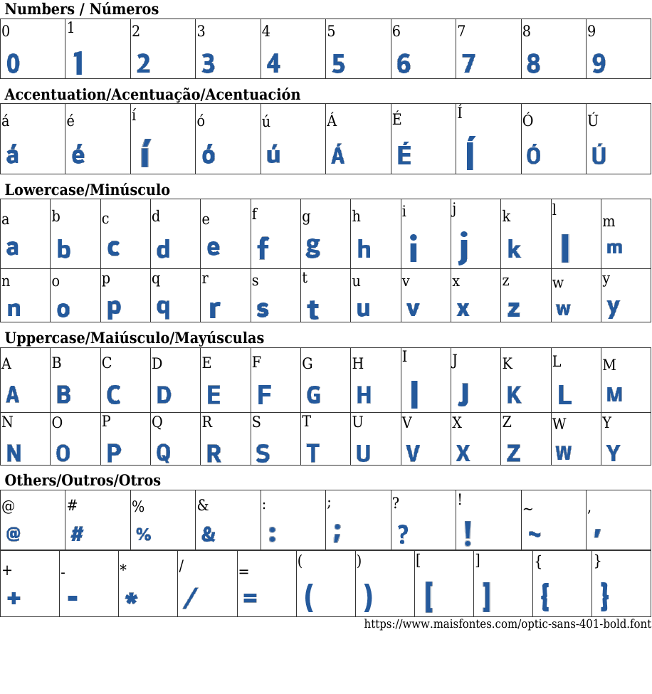 Optic Sans 401 Bold Font: Free Download | MaisFontes