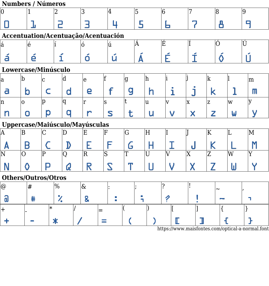 Optical A Normal: Free Font Download | MaisFontes