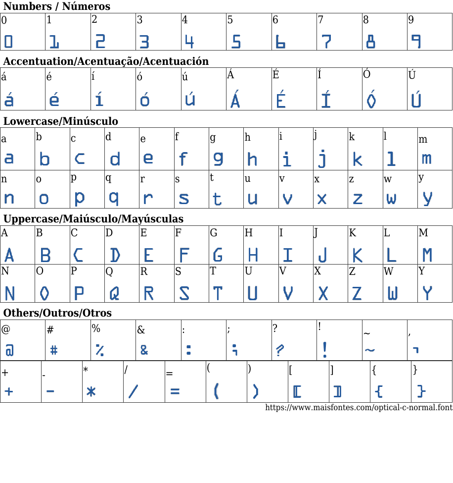 Optical C Normal: Free Font Download | MaisFontes