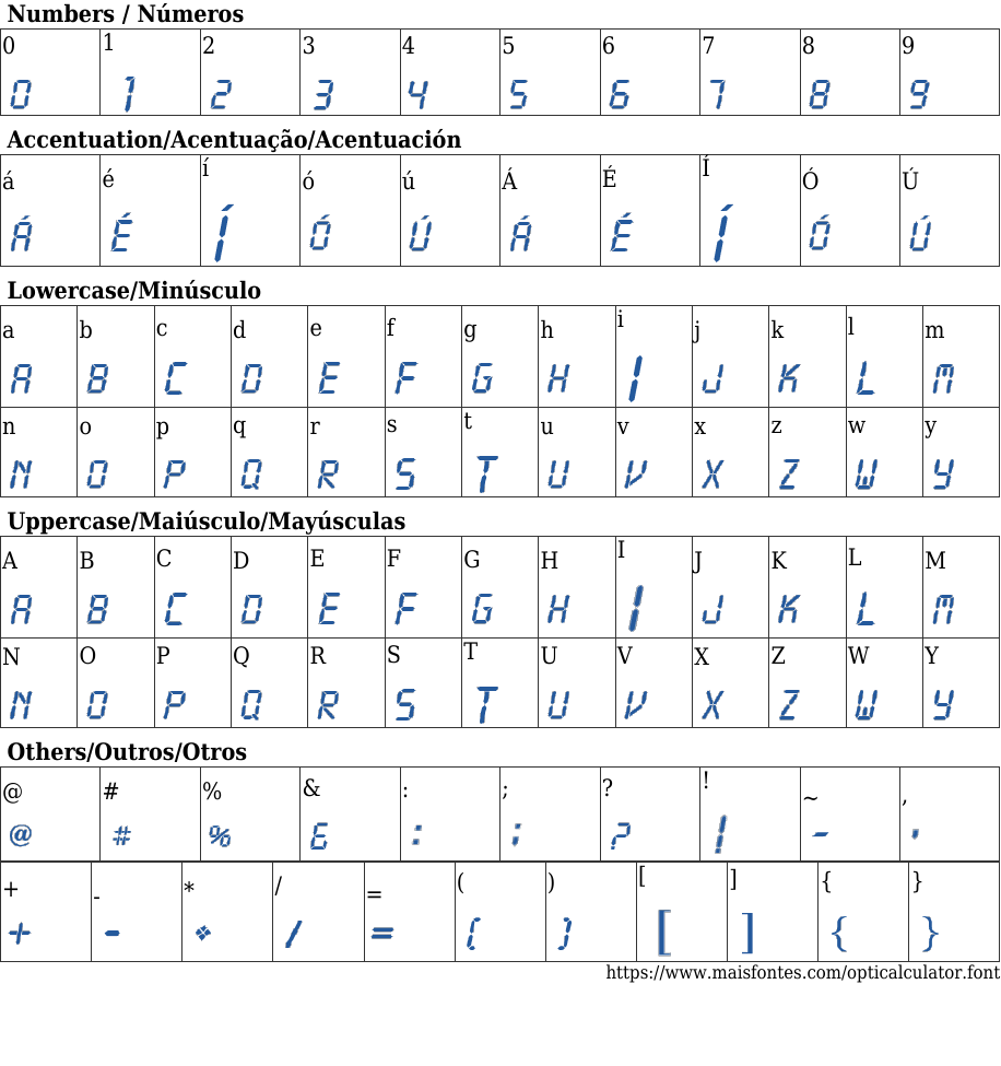 OPTI Calculator: Baixar Fonte Grátis | MaisFontes