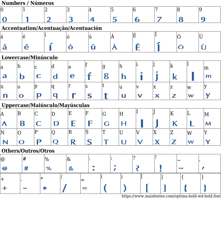 Optima Wide Bold Font: Free Download | MaisFontes