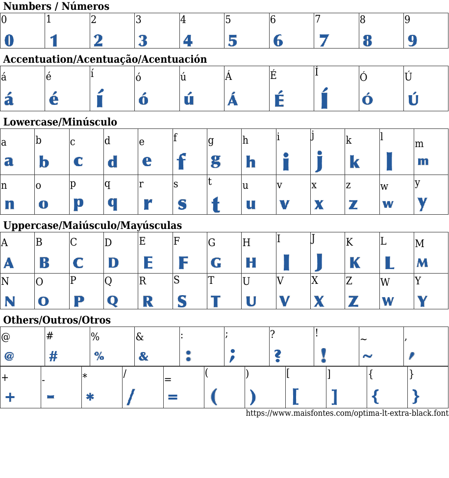 Optima LT Extra Black：免费字体下载 | MaisFontes