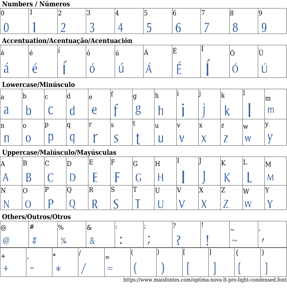 Optima Nova LT Pro Condensed Light: Baixar Fonte Grátis | MaisFontes