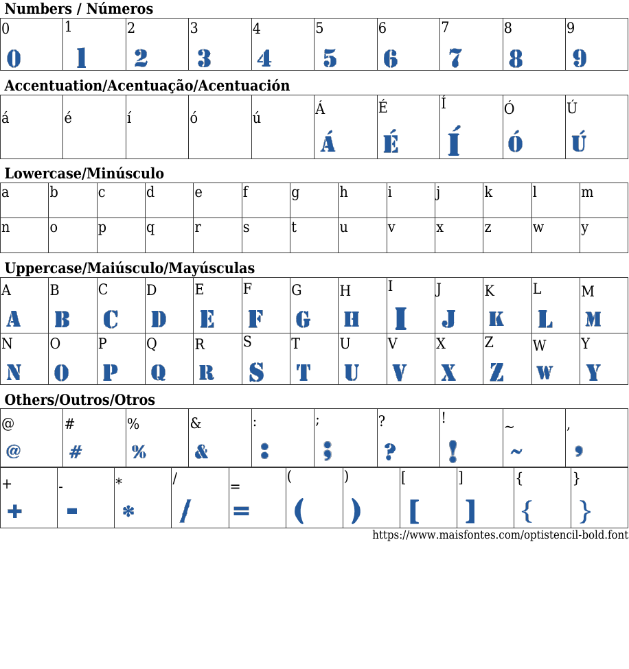 OPTI STENCIL BOLD CAPS: Free Font Download | MaisFontes