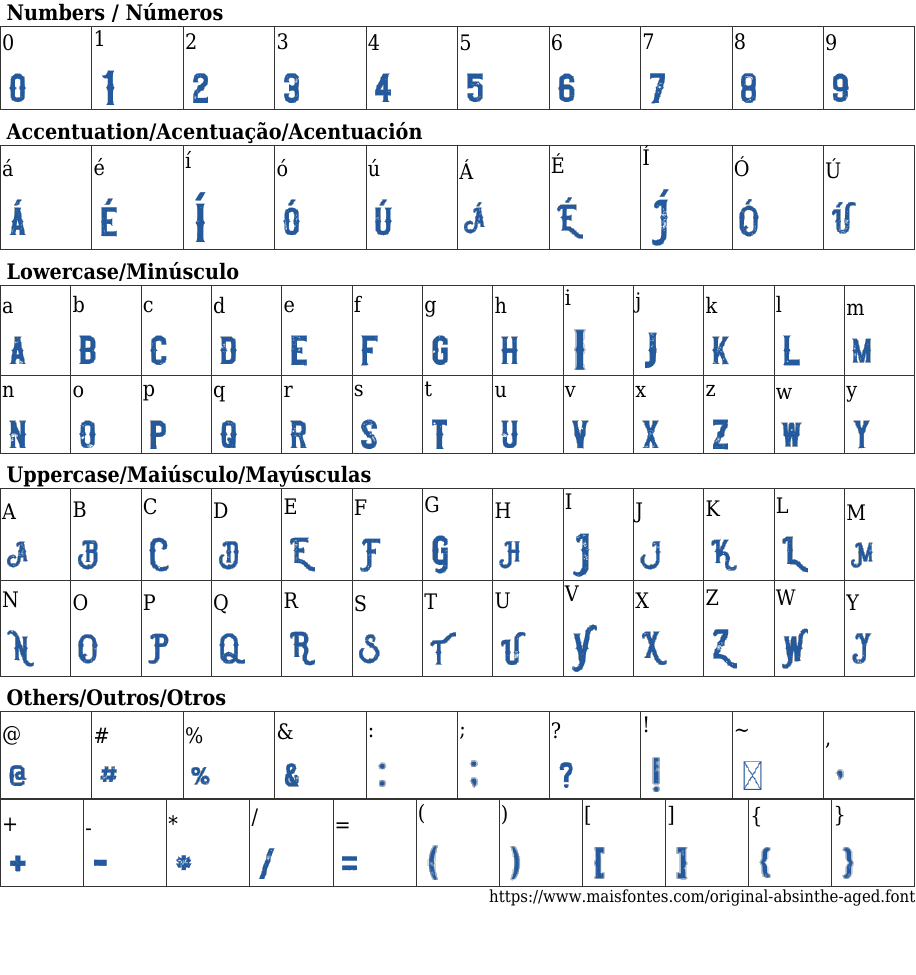 Original Absinthe Aged: Download Free Font | MaisFontes