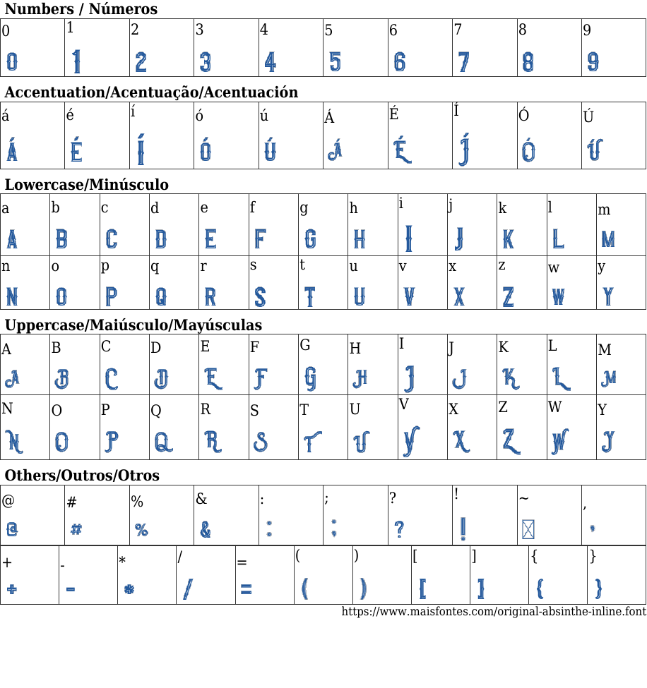 Original Absinthe Inline: Free Font Download | MaisFontes