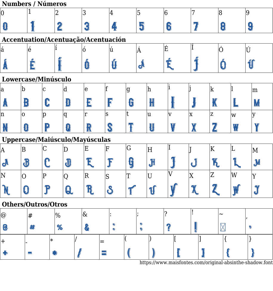 Original Absinthe Shadow Font: Free Download | MaisFontes