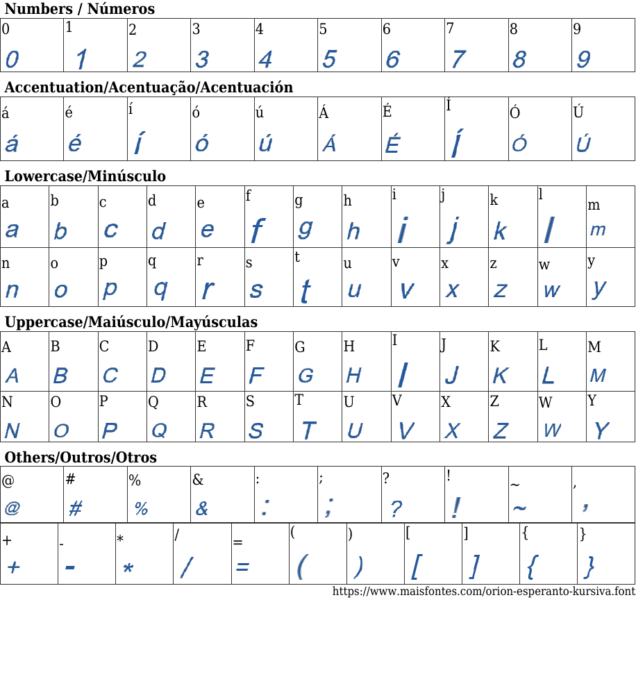 Orion Esperanto Kursiva: Free Font Download | MaisFontes