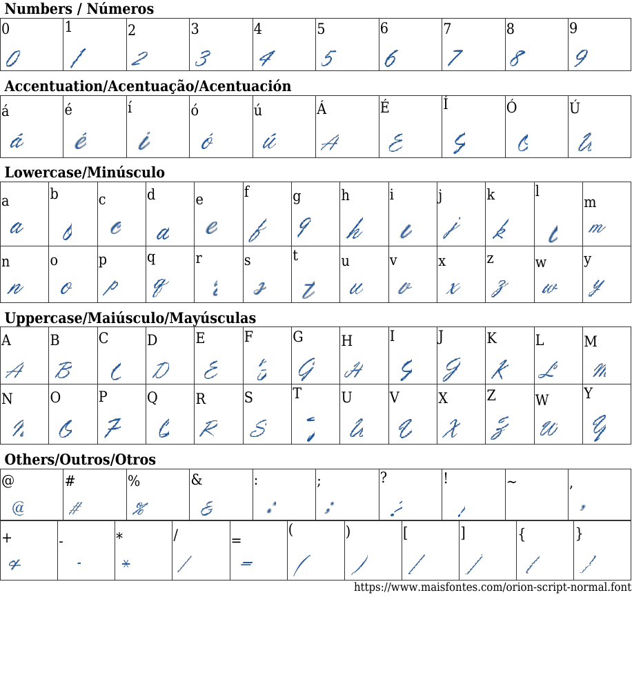 Orion Script Normal：免费字体下载 | MaisFontes