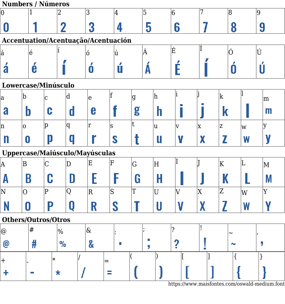Oswald Medium Font: Free Download | MaisFontes