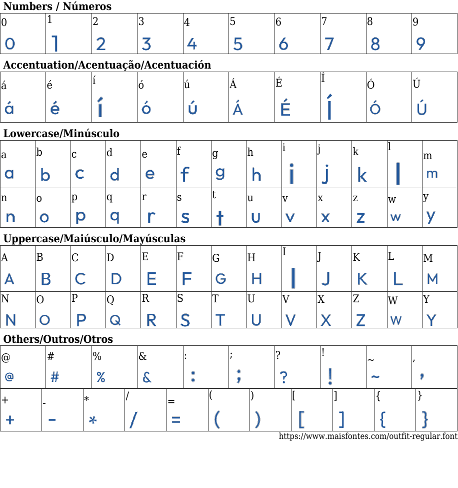 Outfit Regular：免费字体下载 | MaisFontes