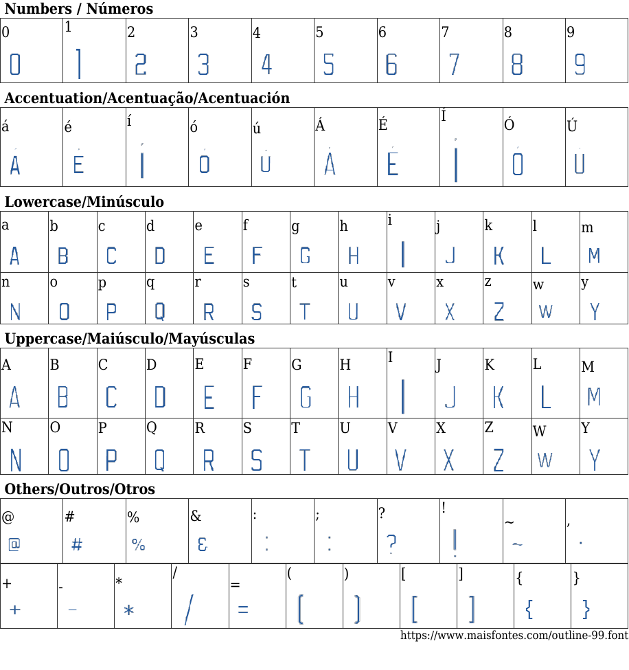 OUTLINE 99: Free Font Download | MaisFontes