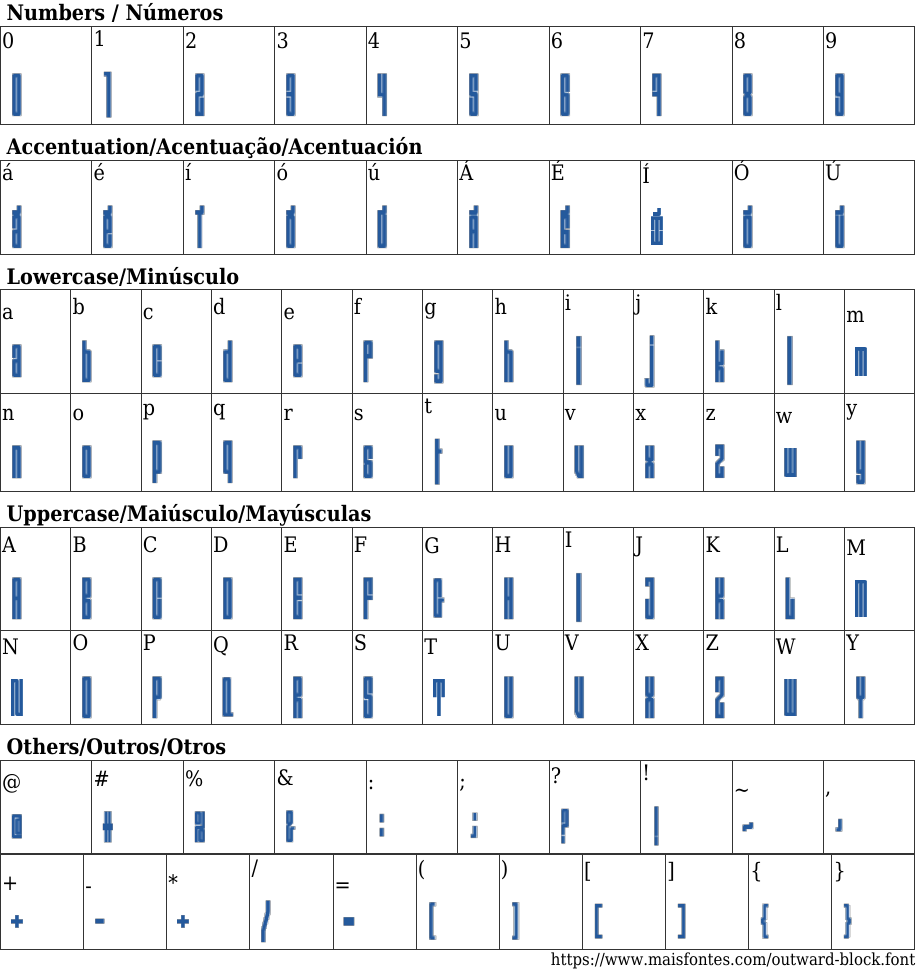 Outward Block: Free Font Download | MaisFontes