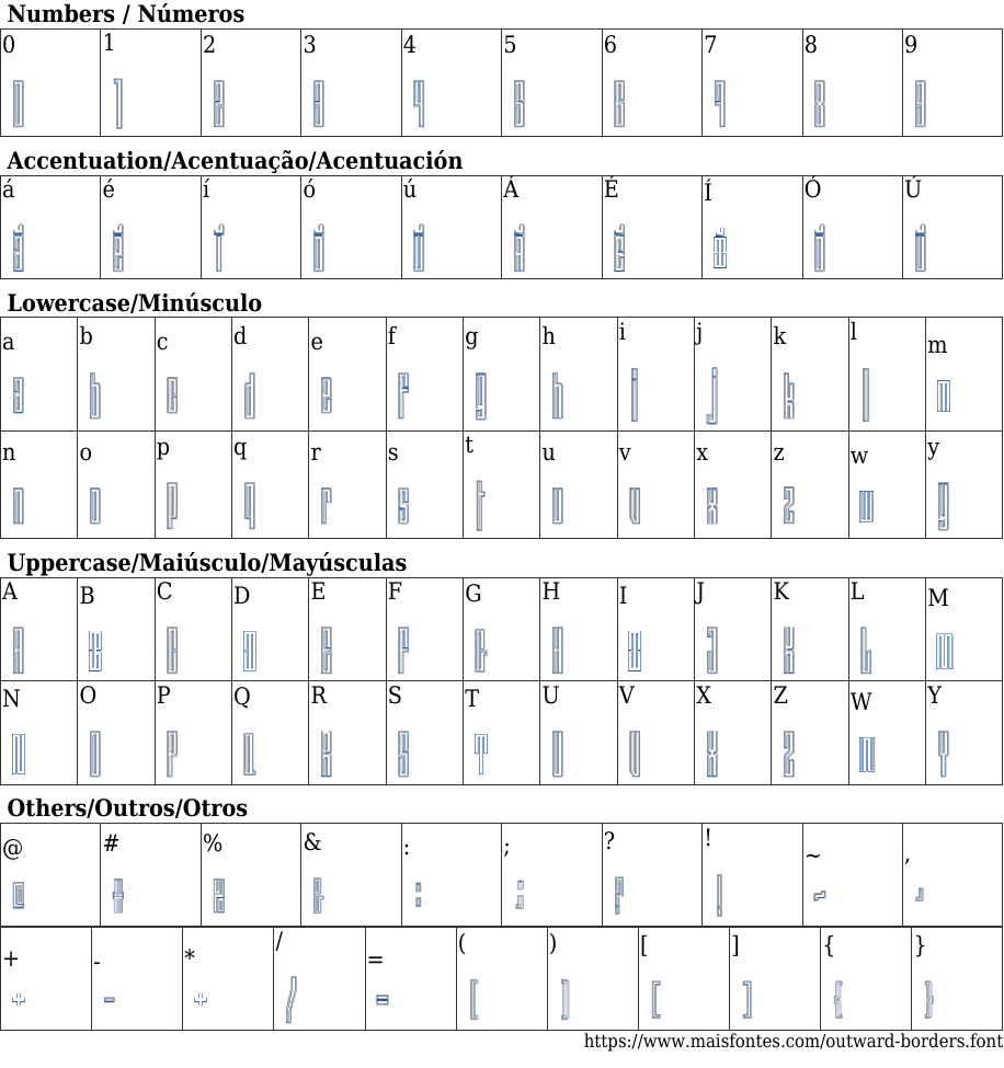 Outward Borders: Free Font Download | MaisFontes