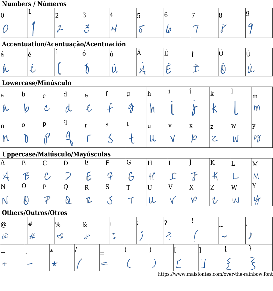 Over the Rainbow: Free Font Download | MaisFontes