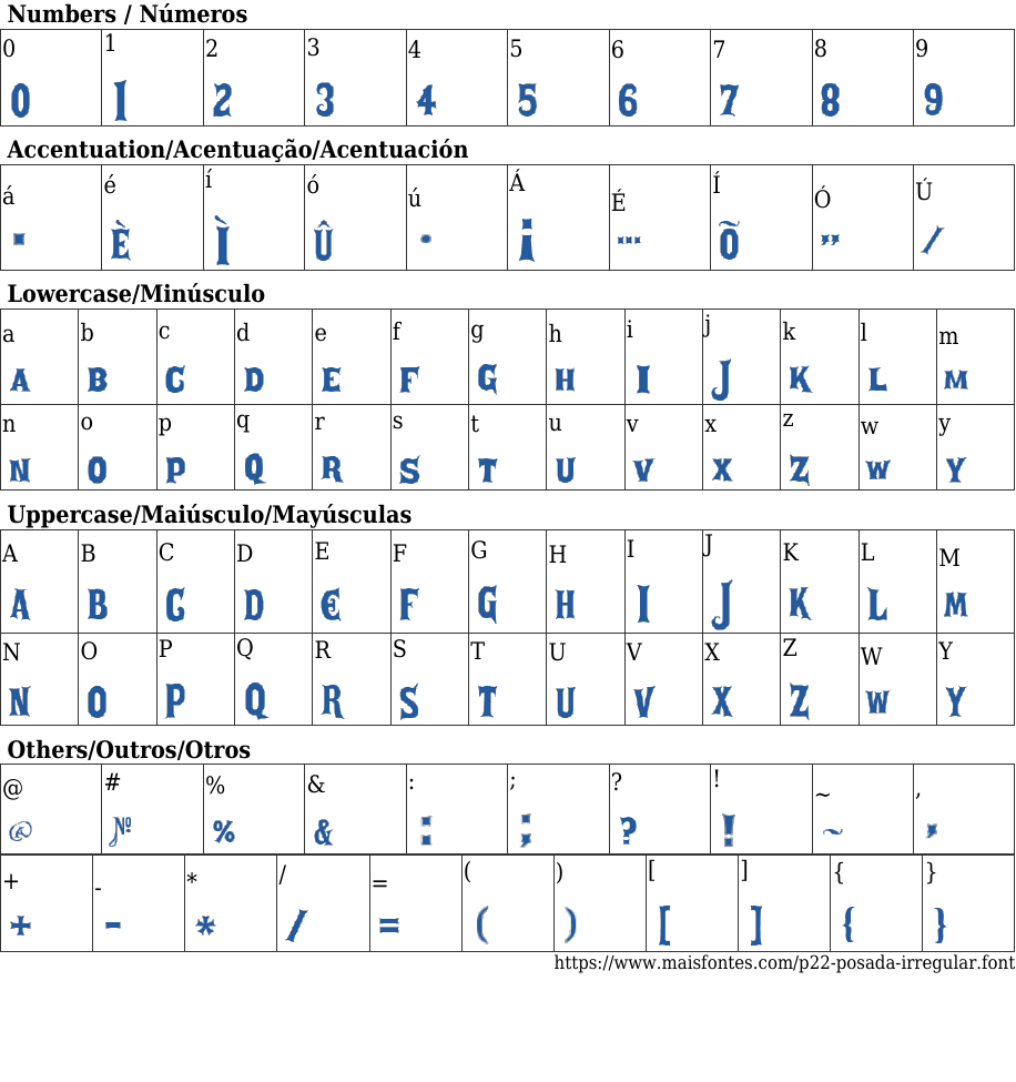 P22 Posada Irregular Font: Free Download | MaisFontes