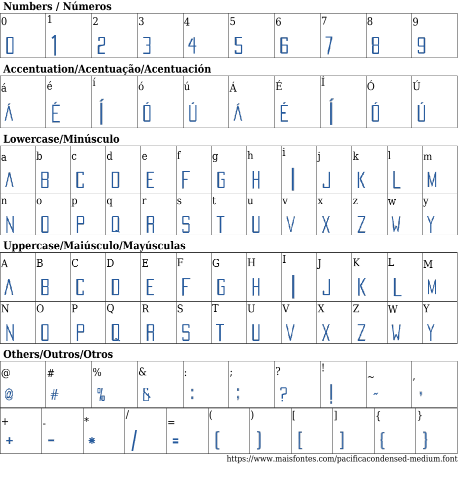 Pacifica Condensed Medium: Free Font Download | MaisFontes