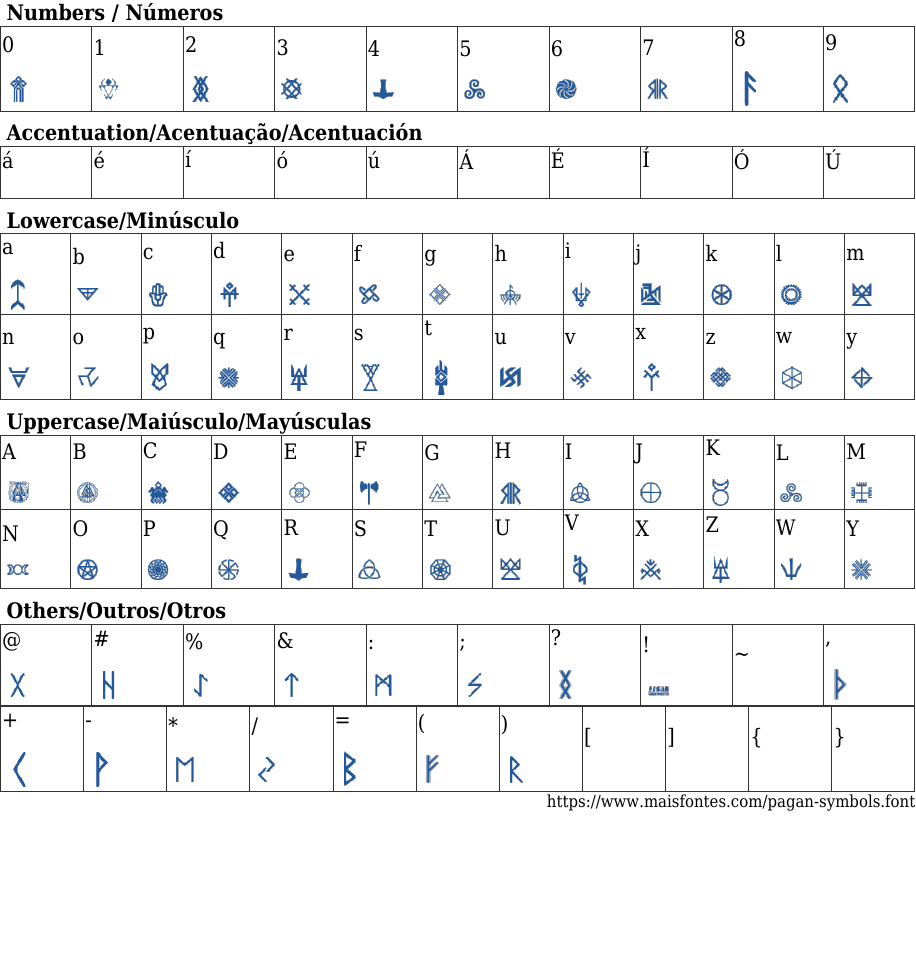Pagan Symbols Font: Free Download | MaisFontes