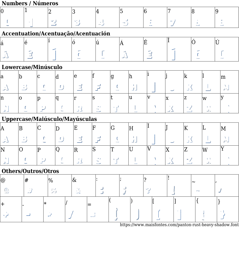 Panton Rust Heavy Shadow: Free Font Download | MaisFontes