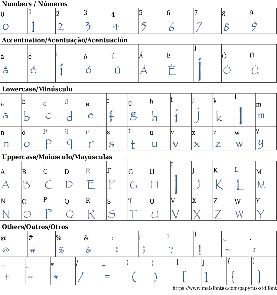 Papyrus Std Font: Free Download | MaisFontes