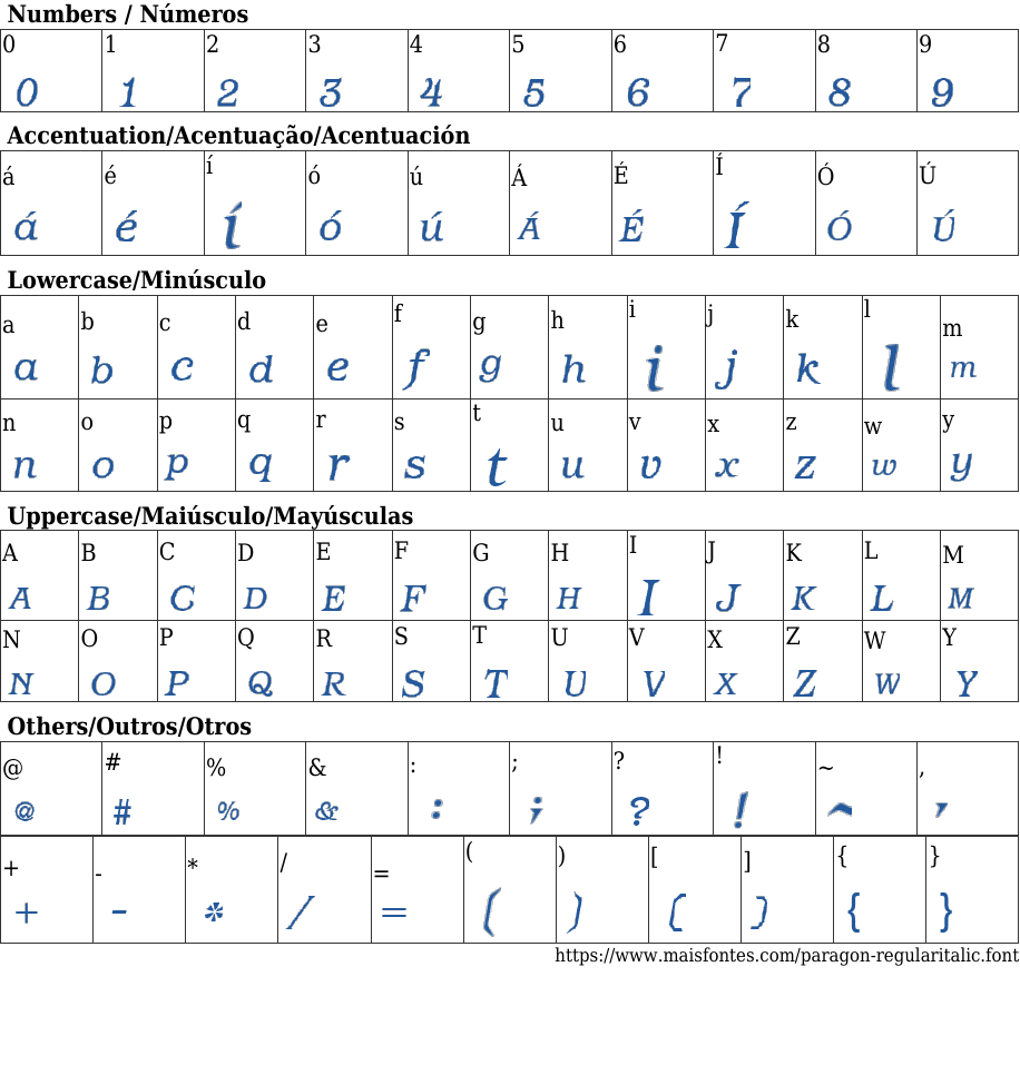 Paragon Regular Italic: Free Font Download | MaisFontes