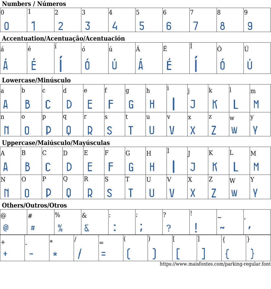 Parking Regular: Download Free Font | MaisFontes