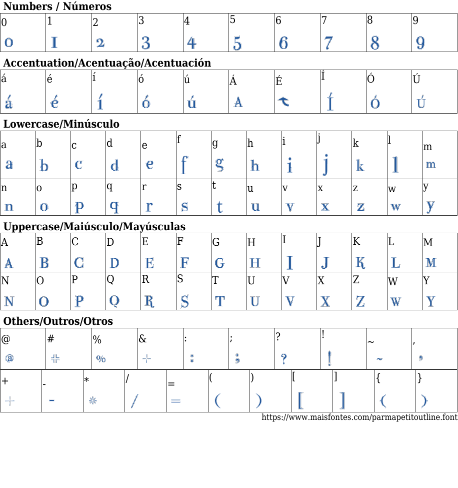 Parma Petit Outline: Free Font Download | MaisFontes