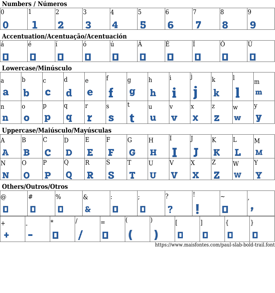 Paul Slab Trail Bold: Free Font Download | MaisFontes