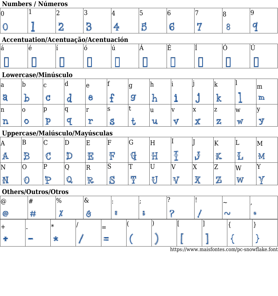 PC Snowflake Font: Free Download | MaisFontes