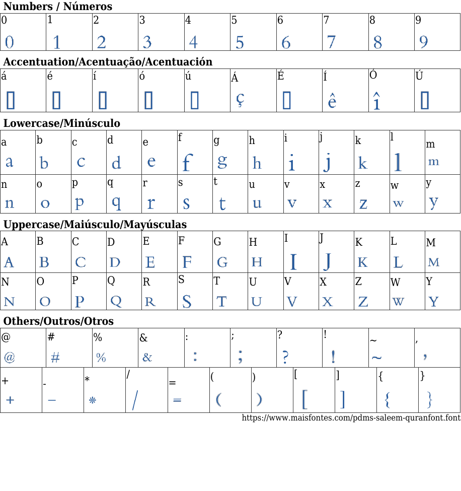 PDMS Saleem Quran Font: Free Download | MaisFontes