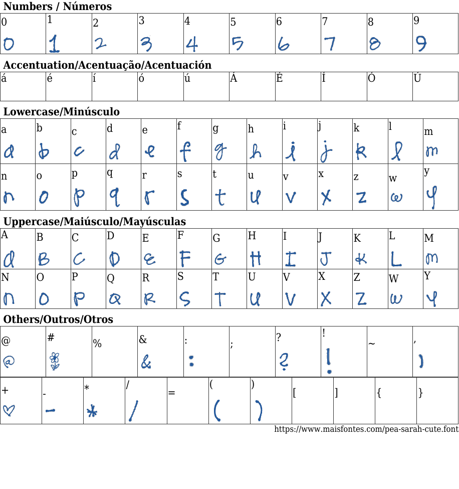 Pea Sarah Cute: Free Font Download | MaisFontes