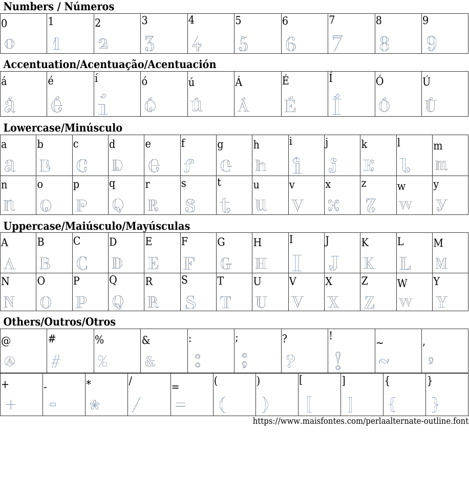 Perla Alternate Outline: Free Font Download | MaisFontes