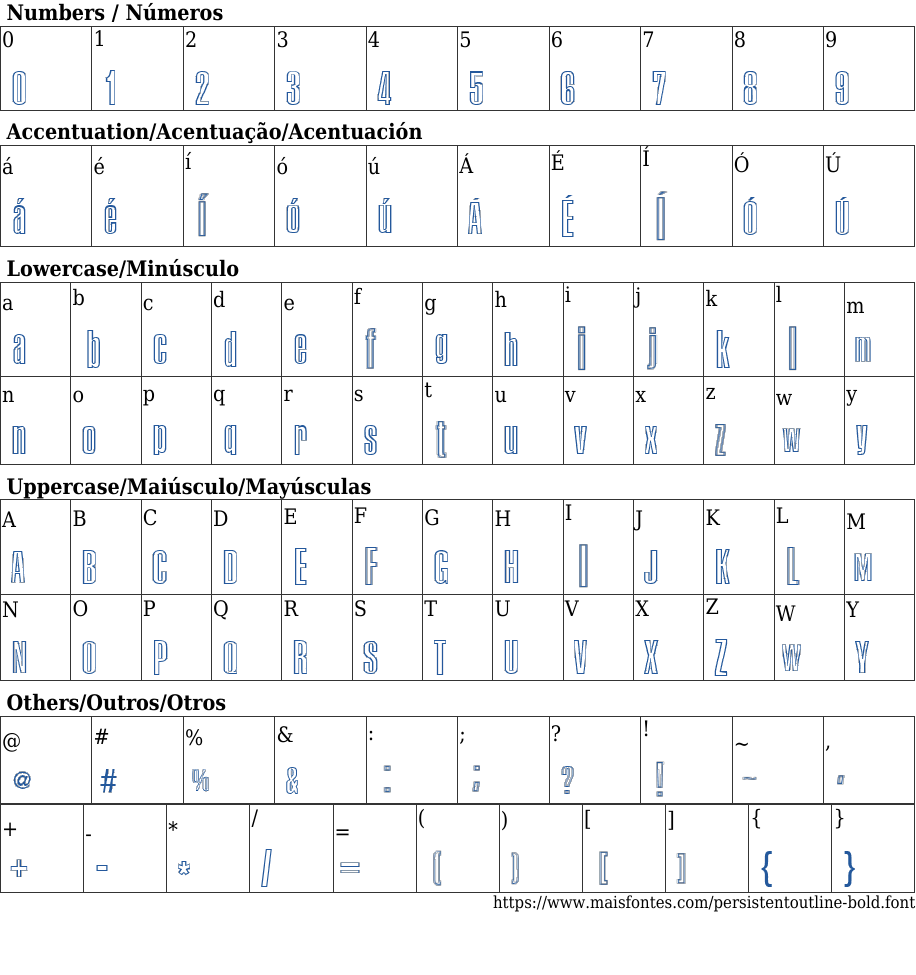 Persistent Alt Outline Bold: Free Font Download | MaisFontes