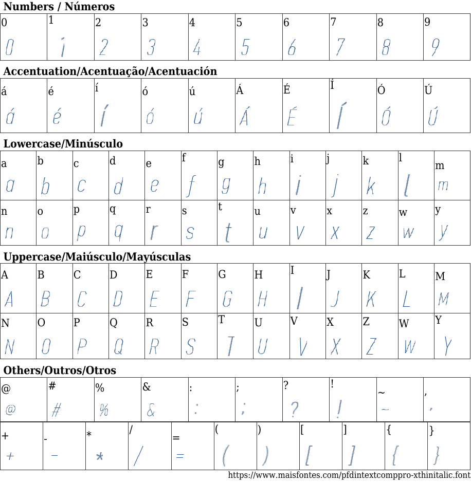 PF Din Text Comp Pro XThin Italic: Baixar Fonte Grátis | MaisFontes