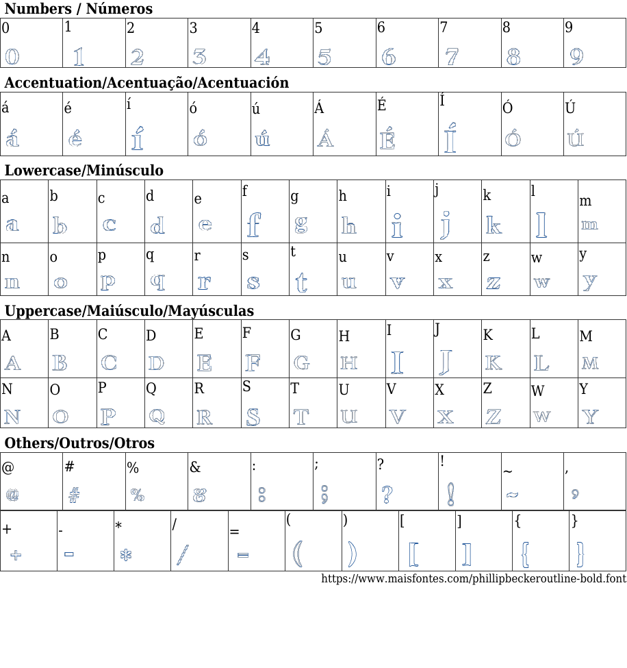 Phillip Becker Outline Bold：免费字体下载 | MaisFontes