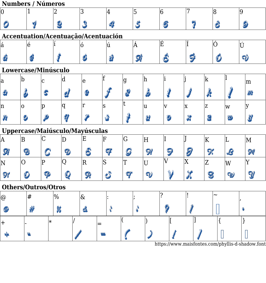 Phyllis D Shadow: Free Font Download | MaisFontes