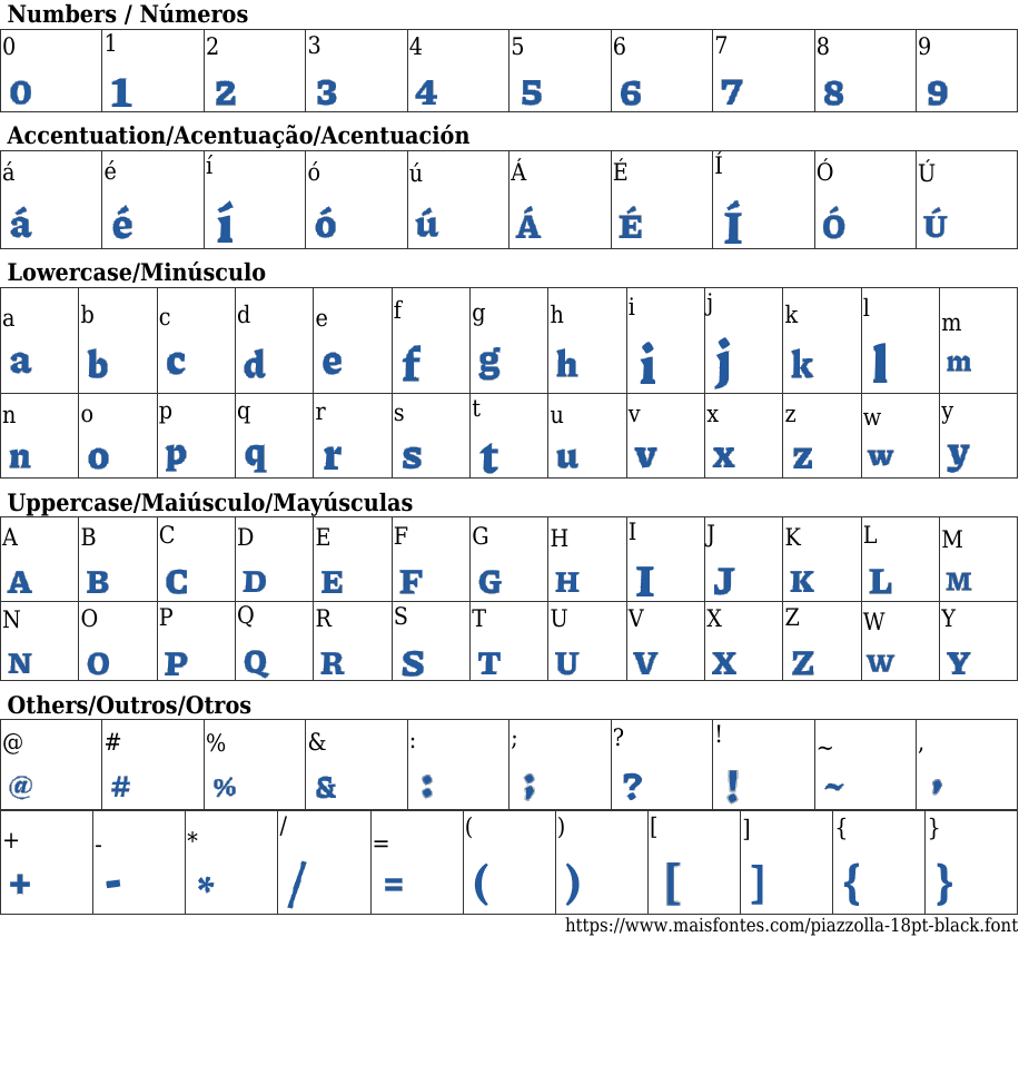 Piazzolla 18pt Black: Baixar Fonte Grátis | MaisFontes