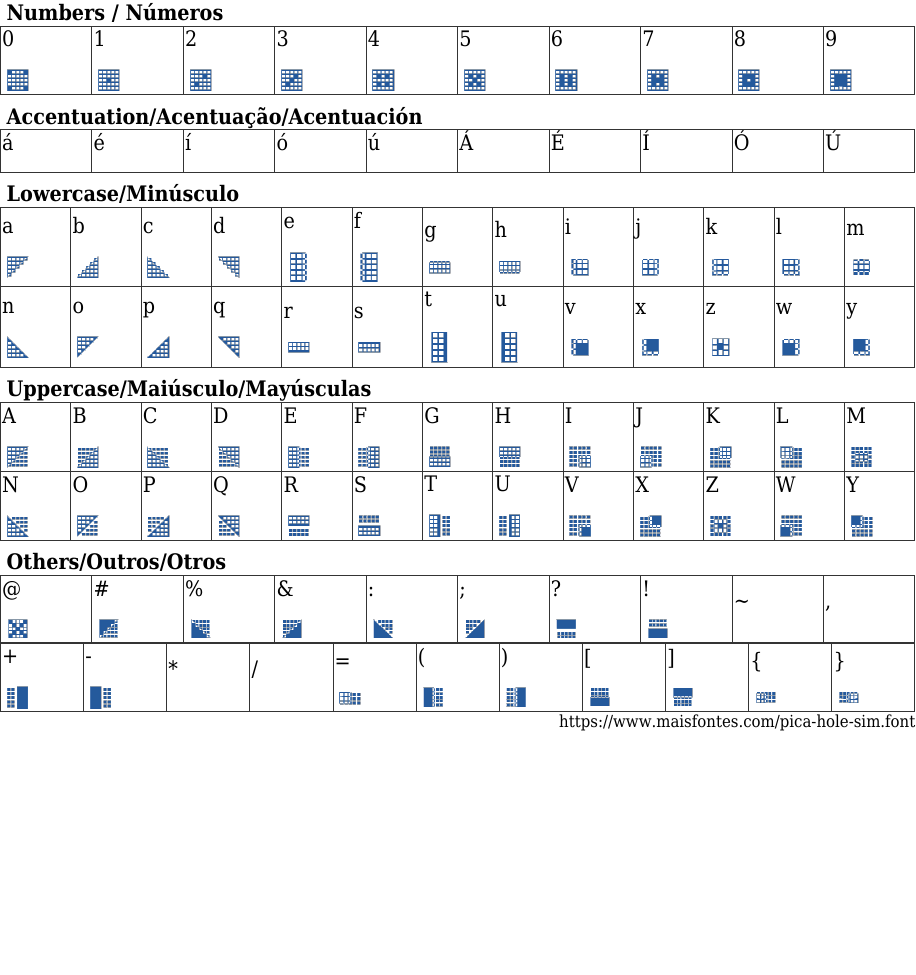 Pica Hole SIM: Descargar Fuente Gratis | MaisFontes